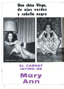 Mary Ann Sarmiento (1935-2013) - ArkivperuArkivperu