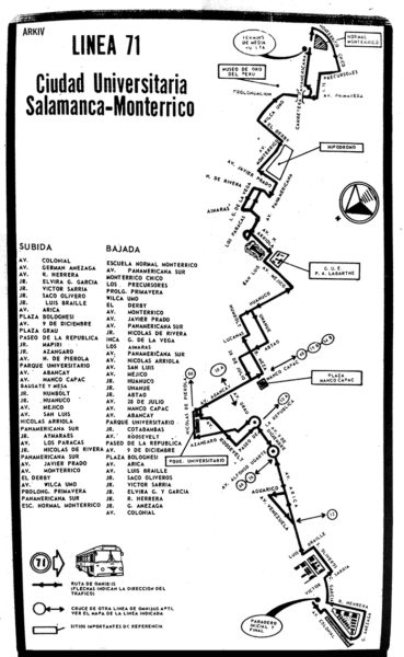 Rutas de ómnibus de Lima (APTL, 1974) - ArkivperuArkivperu